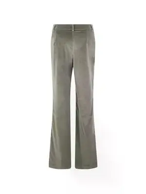 Alberta Ferretti Flared-leg Velvet Trousers