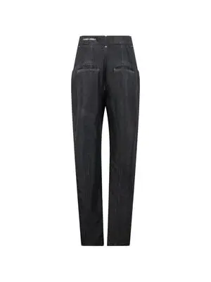 Alberta Ferretti Straight-leg Panelled Trousers - Black
