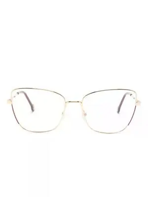 Carolina Herrera Stainless Steel Butterfly Frame Glasses