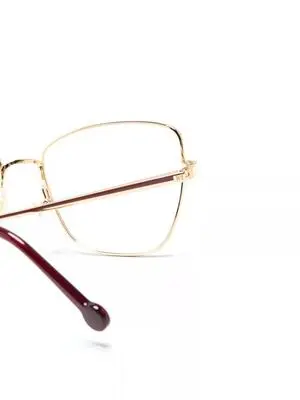 Carolina Herrera Stainless Steel Butterfly Frame Glasses