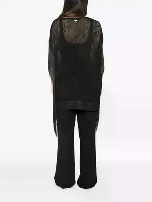 TWINSET Jacquard-knit Sweater With Fringe Trim
