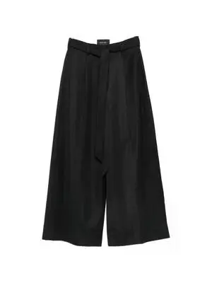 Simone Rocha Belted Wide-leg Trousers - Black