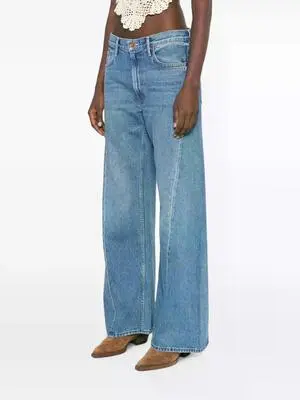 MOTHER Seam-detail Wide-leg Jeans