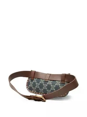 Celine Macadam Denim Double Pocket Belt Bag