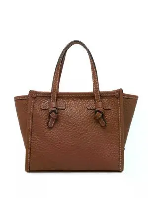 GIANNI CHIARINI Miss Marcella Knotted Leather Tote Bag - Brown