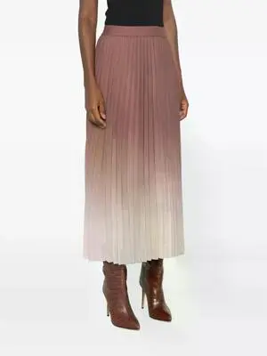 MAISON123 Ombre-effect Pleated Midi Skirt