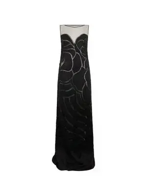 Alberta Ferretti Embroidered Sleeveless Gown