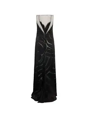 Alberta Ferretti Embroidered Sleeveless Gown