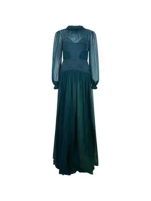 Alberta Ferretti Crochet-knit Maxi Dress