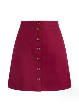 Alberta Ferretti Button-up Pleated-panel Skirt