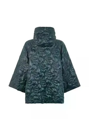 Herno Quilted Wide-sleeve Jacket With Drawstring Hood
