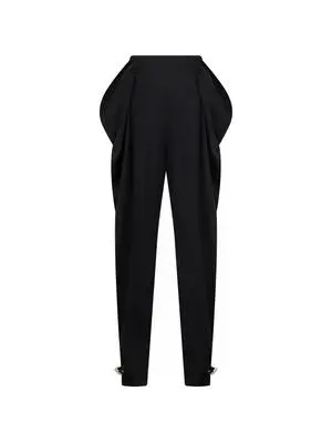 Alberta Ferretti Tapered Trousers With Buckle Detail