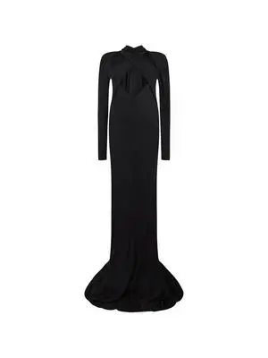 Alberta Ferretti Cut-out Gown - Black