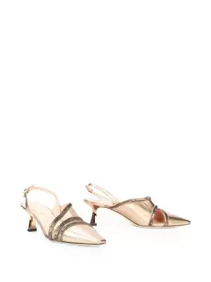 Alberta Ferretti Sequin-embellished Pointed-toe Pumps