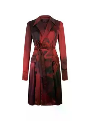 Alberta Ferretti Ombre-print Silk Jacket - Red