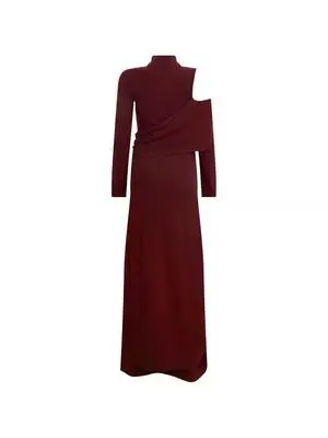 Alberta Ferretti One-shoulder Draped Maxi Dress