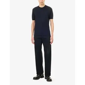 John Smedley Short-sleeve Knitted Cotton T-shirt