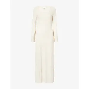 4TH & RECKLESS Livoria Square-neck Jersey Maxi Dress - Ecru