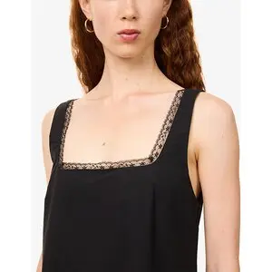 Dissh Rosin Lace-trim Cotton Mini Dress