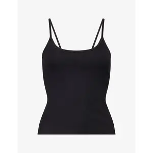 Dissh Georgina Scoop-neck Cotton-blend Tank Top - Black