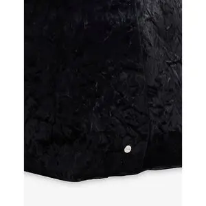 VALESQUE Small Crushed Velvet Bucket Bag