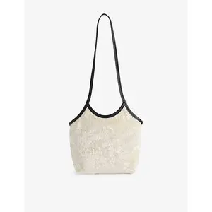 VALESQUE Cami Small Crushed Velvet Shoulder Bag - Snow