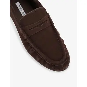 Steve Madden Roger Suede Loafers - Dark Brown