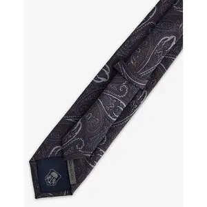 Corneliani Paisley Print Silk Tie