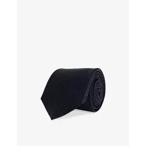 Corneliani Printed Silk Tie - Navy