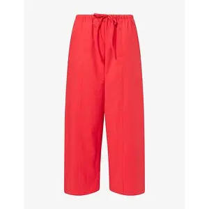 Dissh Ina Relaxed-fit Cotton Trousers - Red