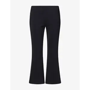 ASHLYN Cody Kick Flare Stretch-jersey Trousers - Black