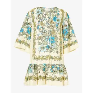ALEMAIS Sophia Printed Linen Mini Dress - Multi