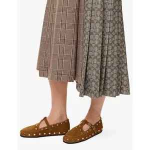 COACH Heritage Plaid-pattern Twill Midi Skirt
