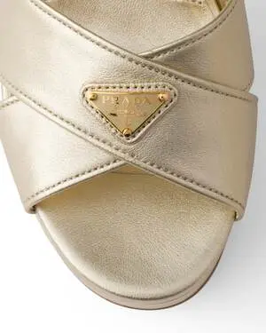Prada Nappa Leather Platform Sandals