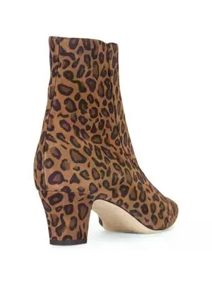 Manolo Blahnik Myconia Leopard-print Ankle Boots