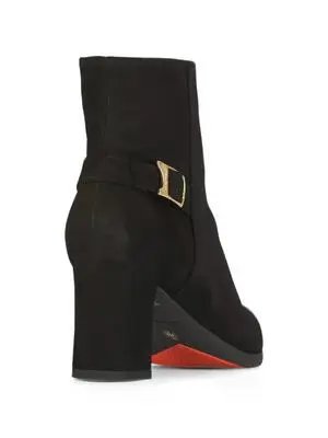 Santoni Elly Buckle-detail Pointed-toe Ankle Boots