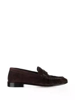 Saint Laurent Le Loafers Supple In Suede - Brown