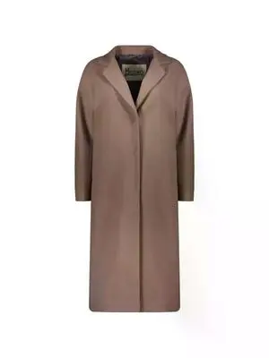 Herno Lapel Collar Button-up Coat - Neutrals