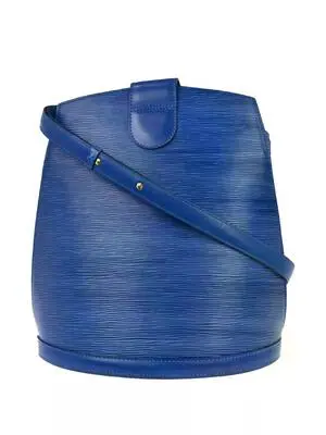 LOUIS VUITTON Textured Leather Shoulder Bag - Blue
