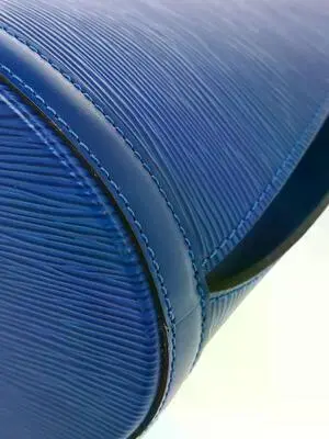 LOUIS VUITTON Textured Leather Shoulder Bag - Blue