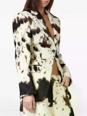Giuseppe Di Morabito Cow-print Single-breasted Blazer