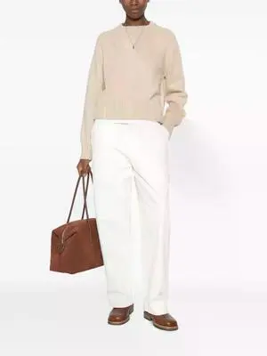 Extreme Cashmere Ribbed-trim Fine Knit Sweater