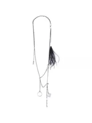 ANN DEMEULEMEESTER Afsar Beaded Feather Necklace