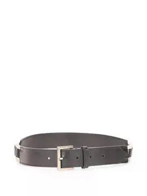 Alberta Ferretti Buckle-fastening Leather Belt - Black