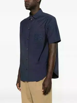 Loewe Anagram-embroidered Short-sleeves Shirt