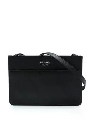 Prada 2010-2026 Saffiano Soft Bandoliera Bag Crossbody Bag - Black