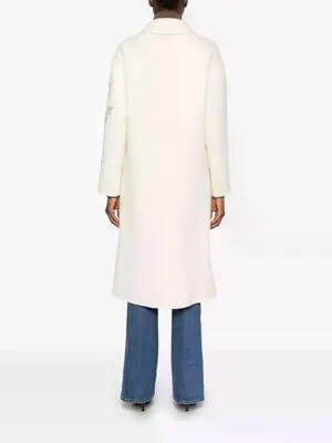 ERMANNO FIRENZE Floral Embroidered Double-breasted Coat