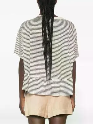 I BLUES Striped Peplum T-shirt