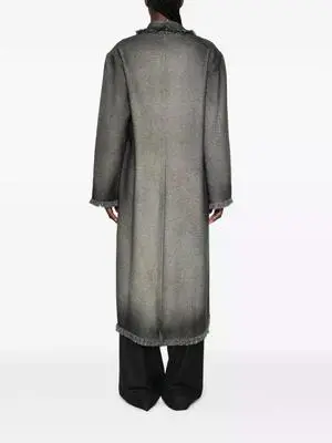 Avant Toi Fringed Herringbone Weave Coat