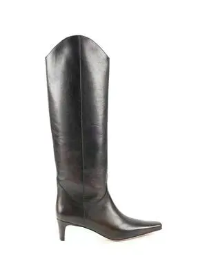 Staud Western Wally Pointed-toe Knee-high Boots - Brown